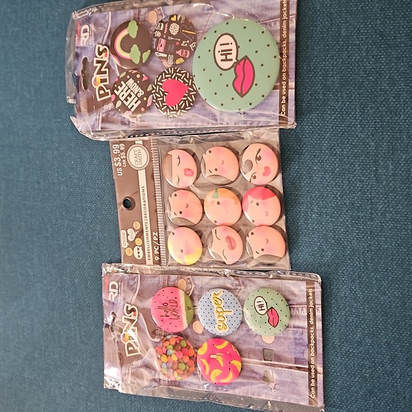 Accessories | Button Pins 3 Packages | Poshmark